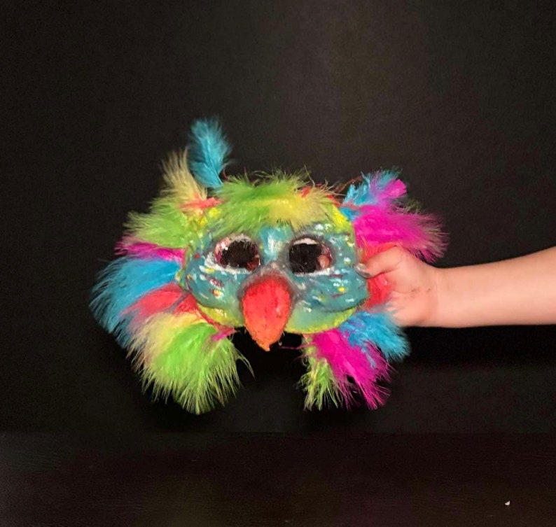 Handmade Lorikeet/parrot Costume Mask - Vibrant Feathered Design, Soft ...