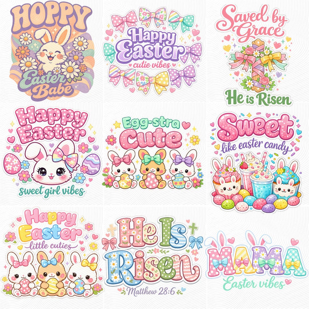 9+ Easter Mega Bundle Png, Easter Png Bundle, He is Risen Png, Easter ...