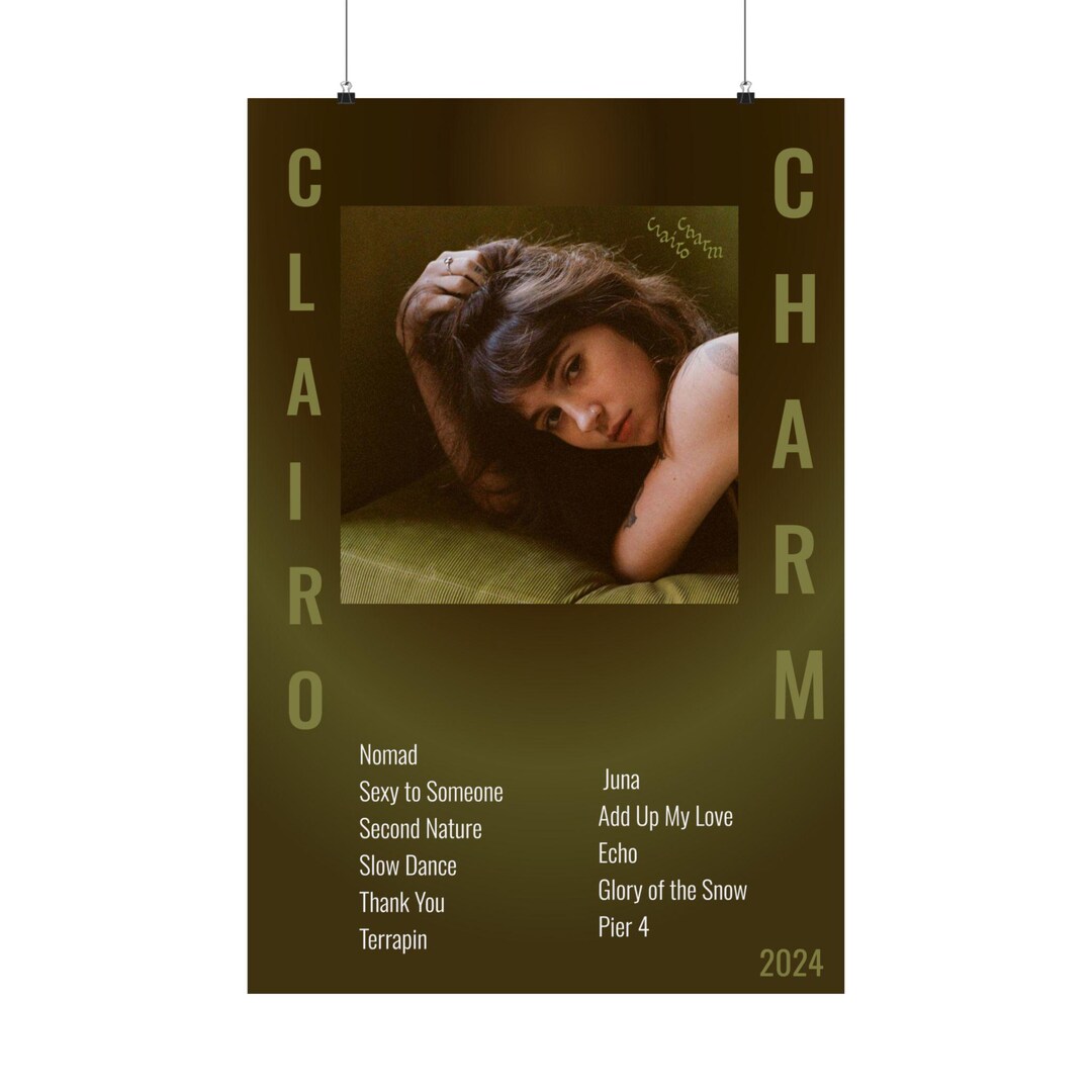 Clairo Charm Album Poster, Aesthetic Indie Wall Art, Coquette Pop Music ...