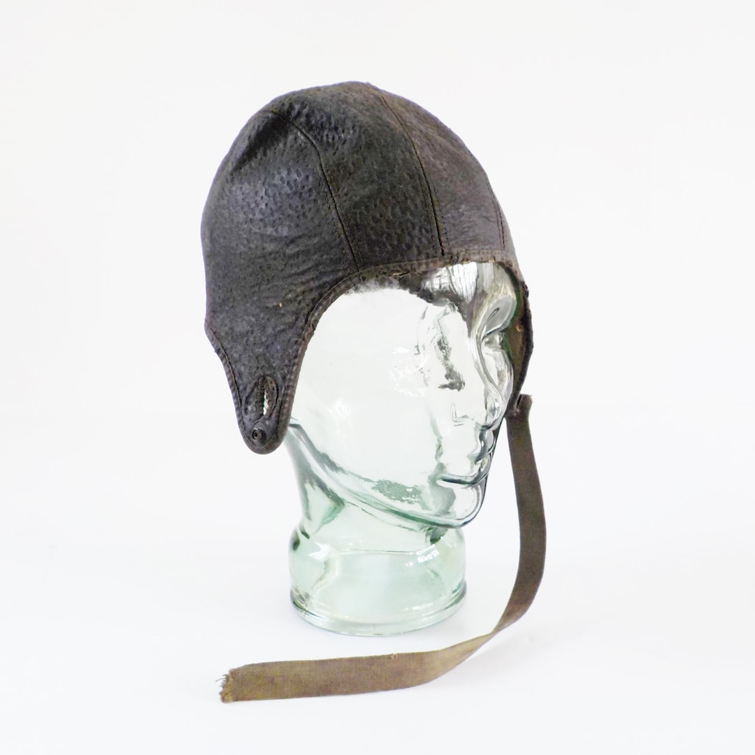 Early Vintage Leather Aviation Pilots Helmet Hat Cap - Etsy