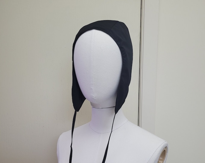 Black Cotton Biggins Arming Cap, Renaissance Costume, Tudor Medieval ...