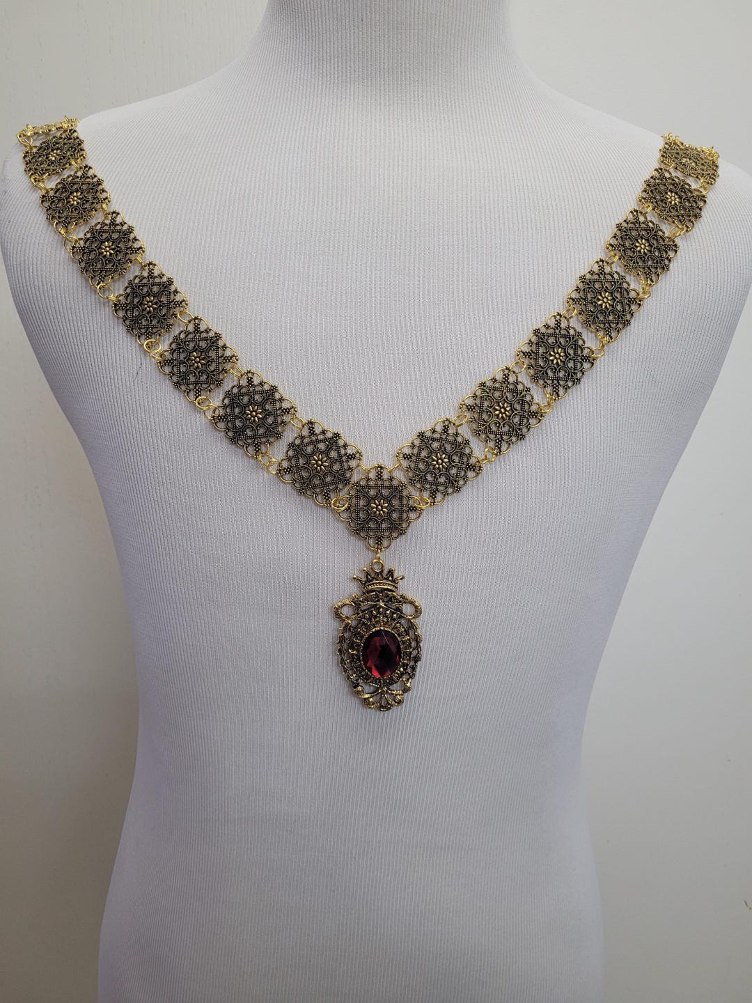 Crown Gold Antique Finish, Tudor Chain of Office, Mens Collar of Office ...