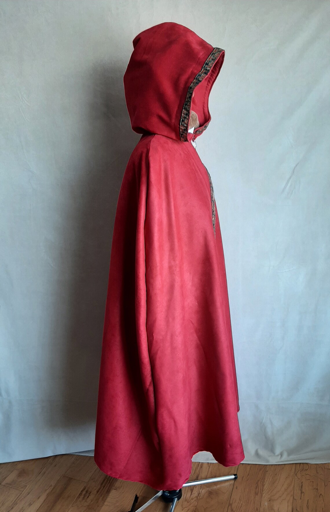 Red Elven Tudor Medieval Long Cape Woodland Elf Capelet - Etsy