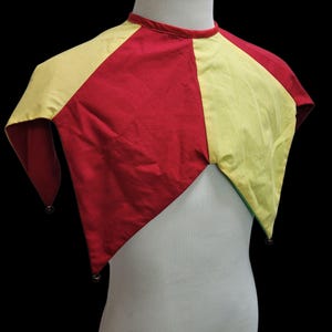Reversible Jester Neck Collar, Pennant Cape, Renaissance Jester Costume ...