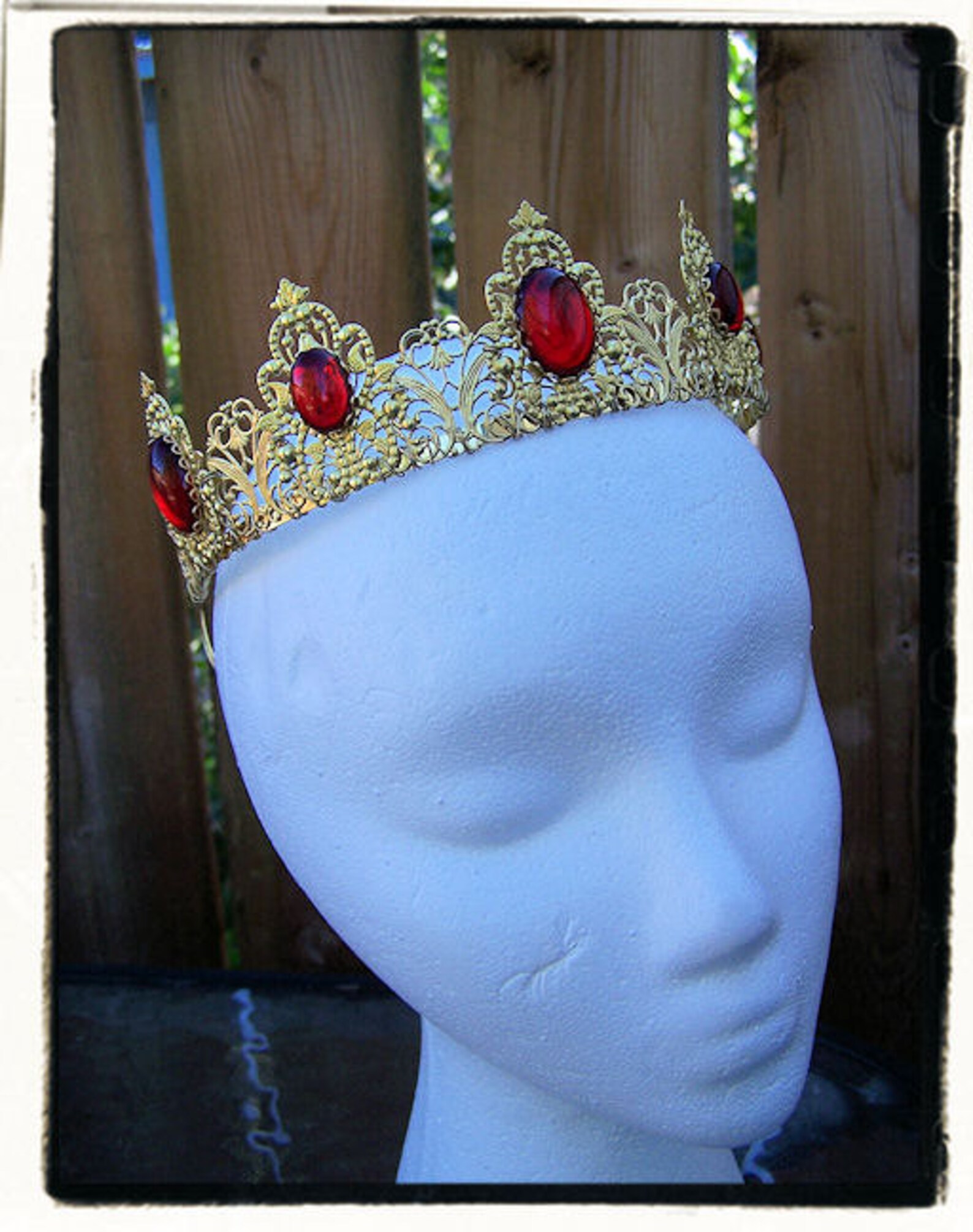 CUSTOM Gold Phoenix Renaissance Medieval Tudor Filigree Tiara Crown - Etsy