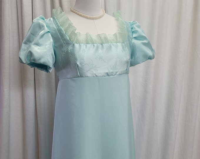 Bust 36-40 Light Aqua Blue Regency Dress, Bridgerton Daphne Ball Gown ...