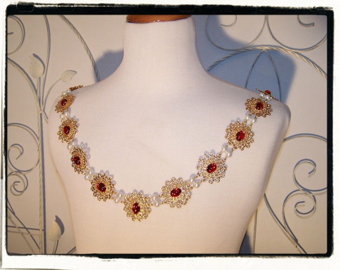 GOLD Mens Tudor Chain of Office, Neck Wear Livery Collar, Renaissance ...