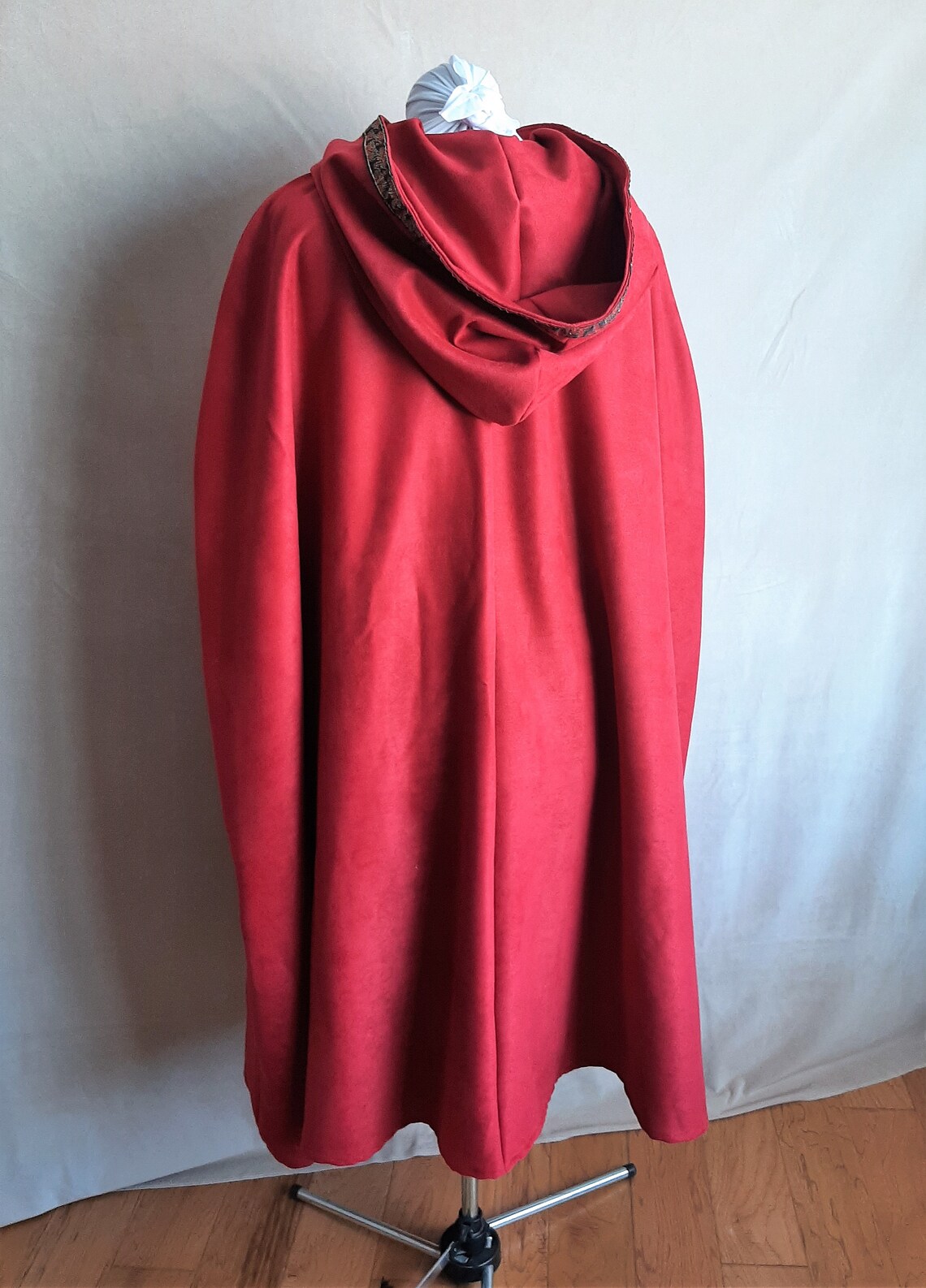 Red Elven Tudor Medieval Long Cape Woodland Elf Capelet - Etsy
