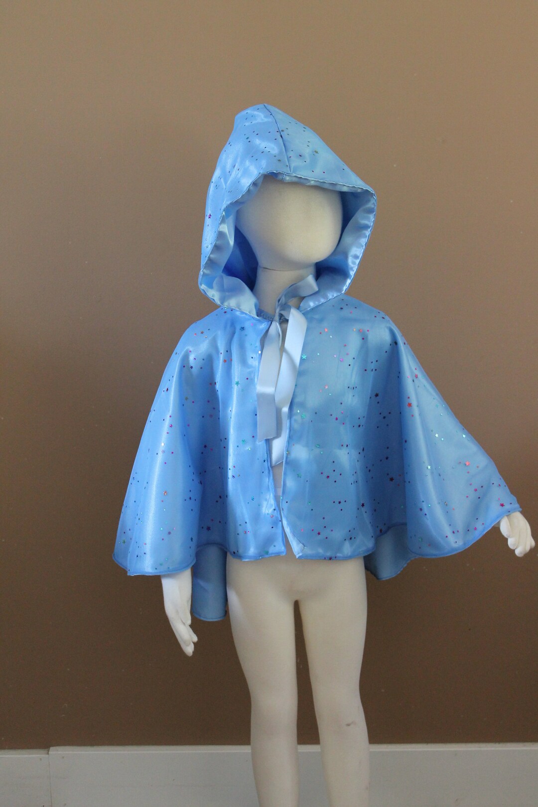 Blue Sparkly Cinderella Disney Princess Cape Cloak Capelet, Fairy Tale ...