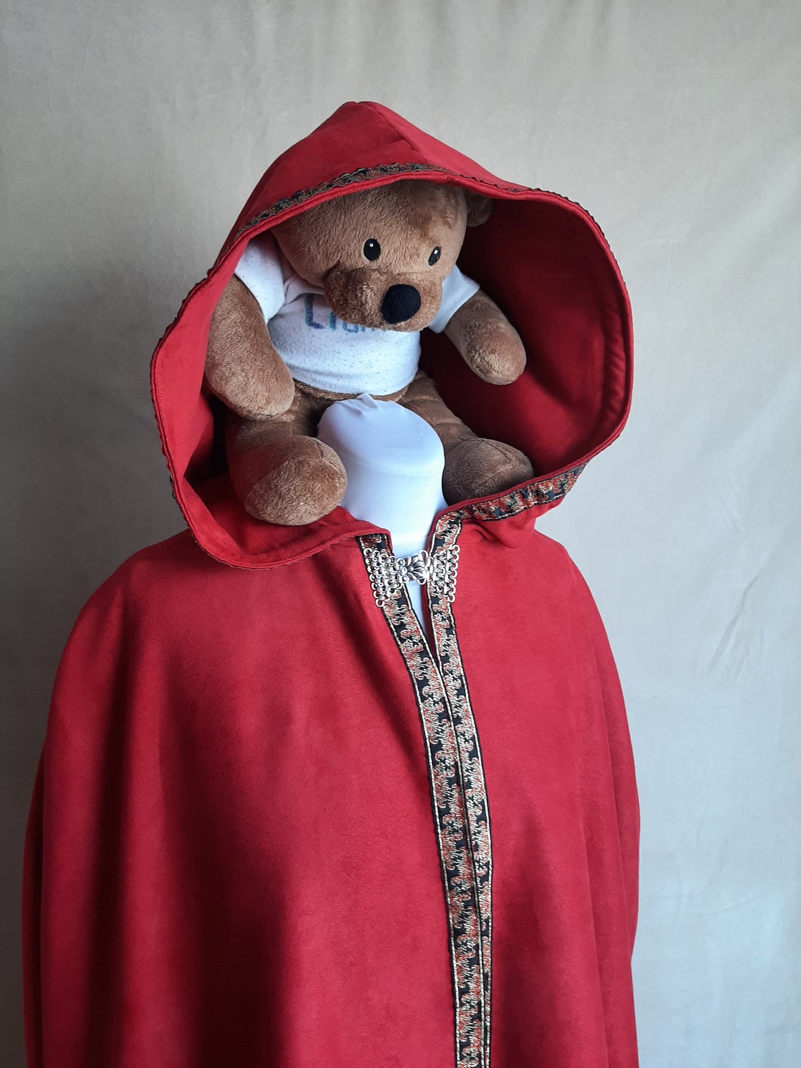 Red Elven Tudor Medieval Long Cape Woodland Elf Capelet - Etsy