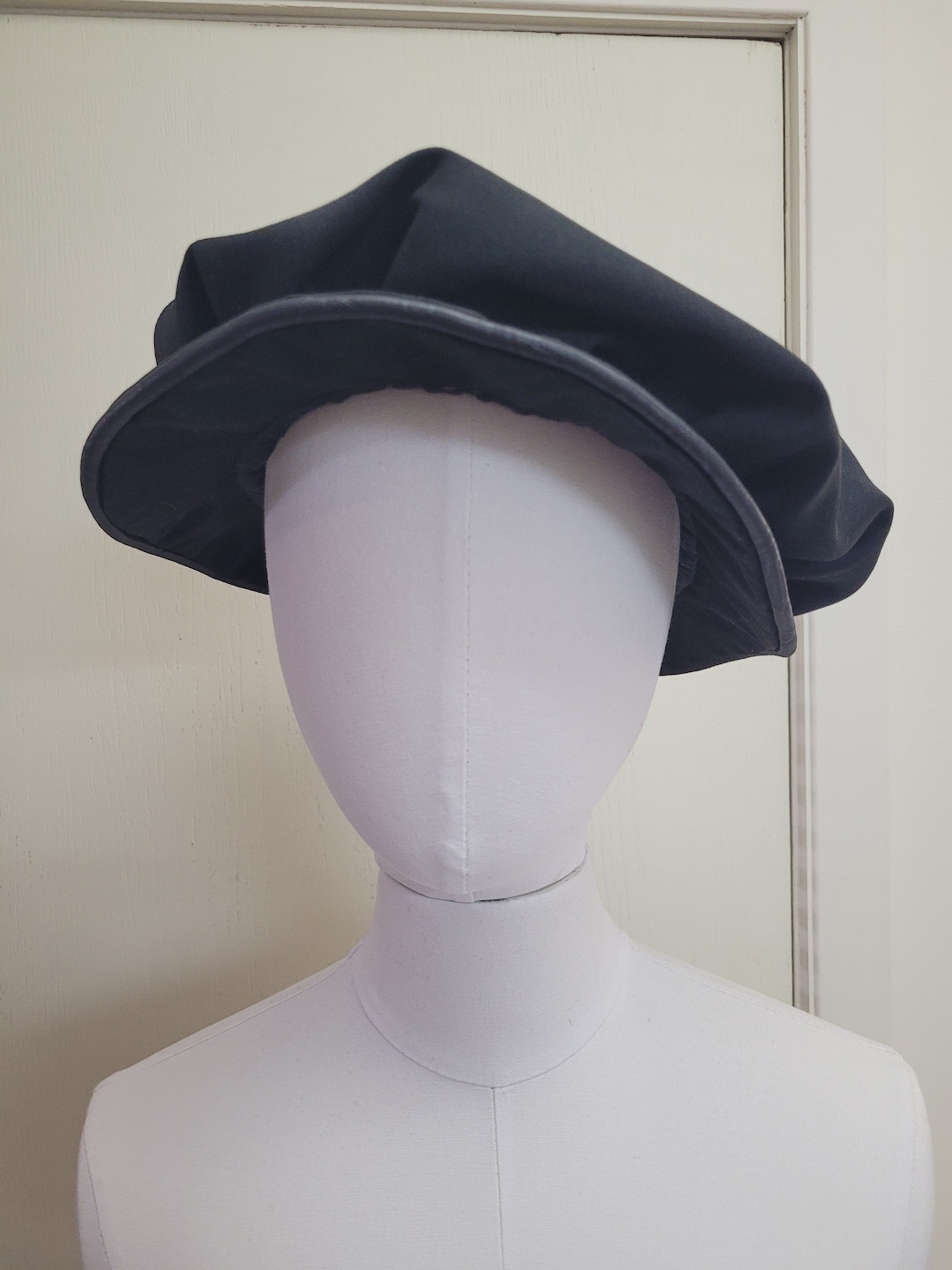 Black Basic Tudor Elizabethan Hat, Floppy Hat, Renaissance Medieval ...