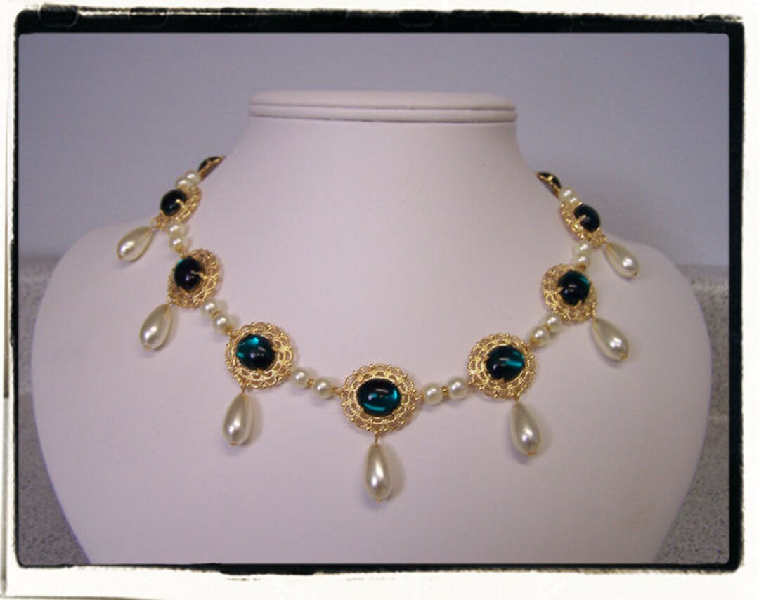 Reign Medieval Necklace, Renaissance Tudor Victorian Jewelry, Anne ...
