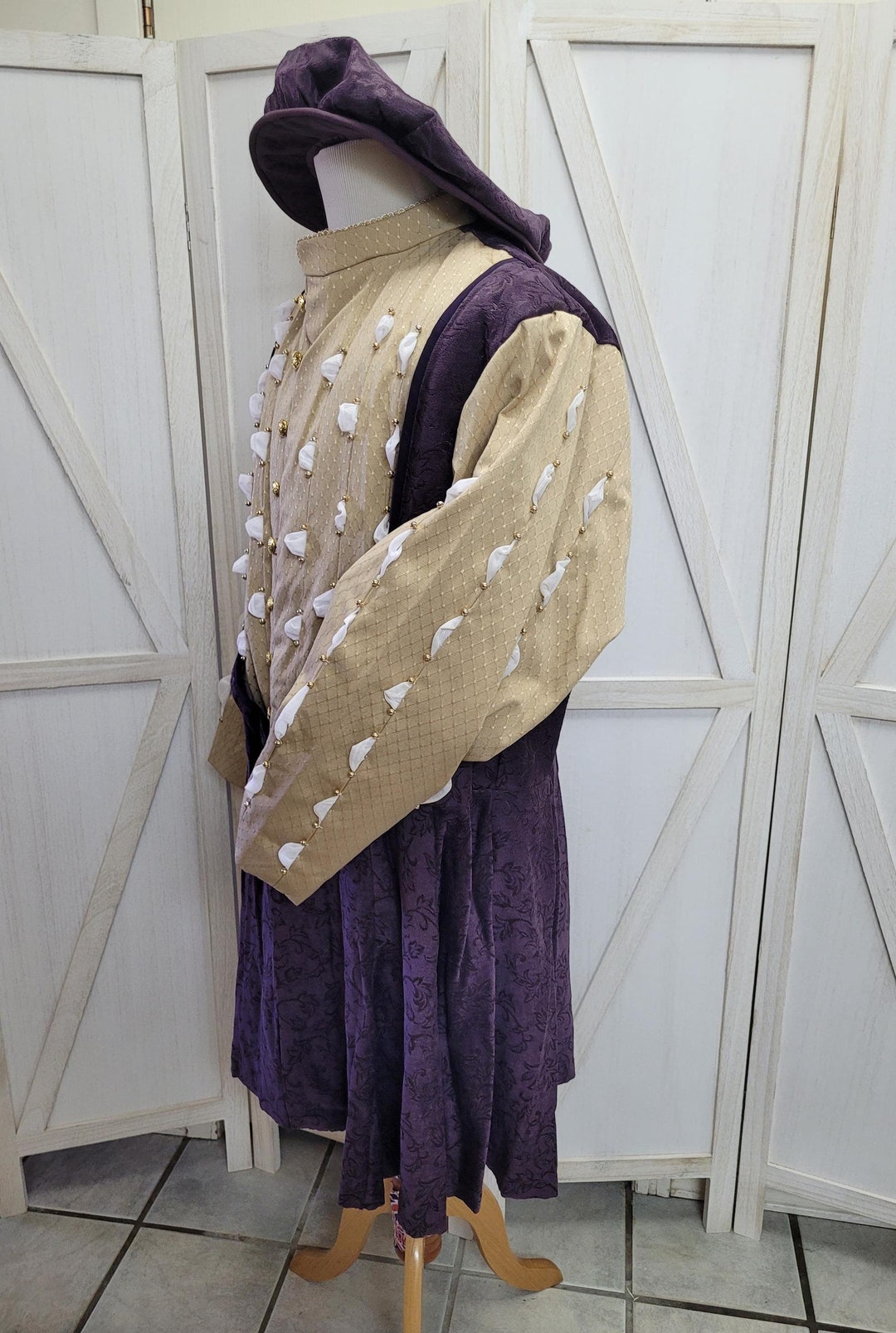 Chest 50" Purple and Gold King Henry Tudor Doublet, the Tudors King ...