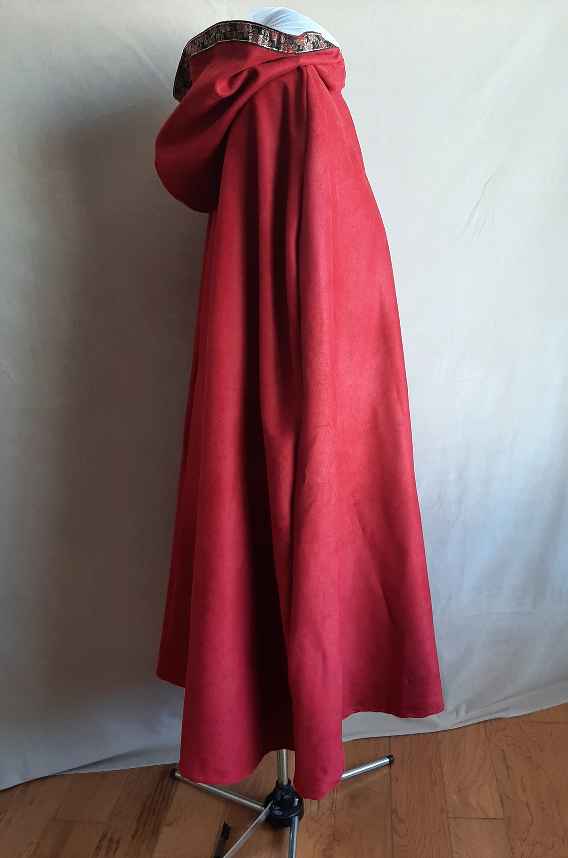 Red Elven Tudor Medieval Long Cape Woodland Elf Capelet - Etsy