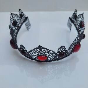 Morgaine Bad Blood Black Filigree Tiara, Evil Queen Vampire,tudor ...