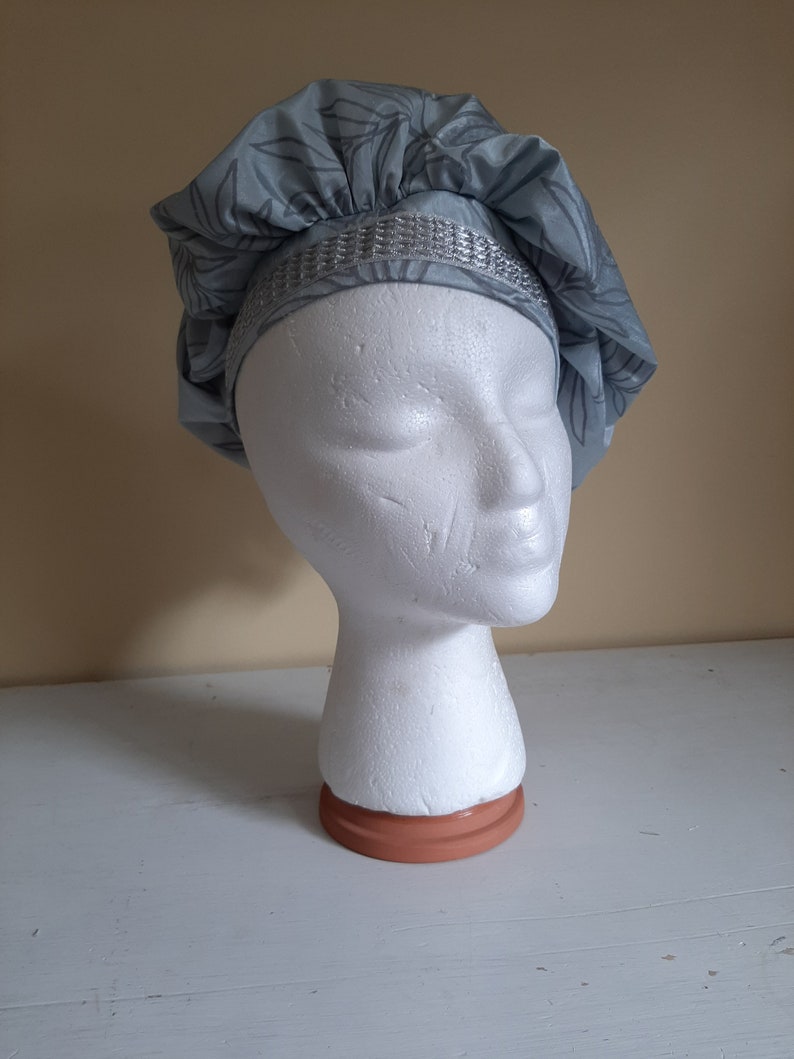 Ice Blue and Grey Muffin Cap, Tudor Renaissance Faire Costume Hat ...