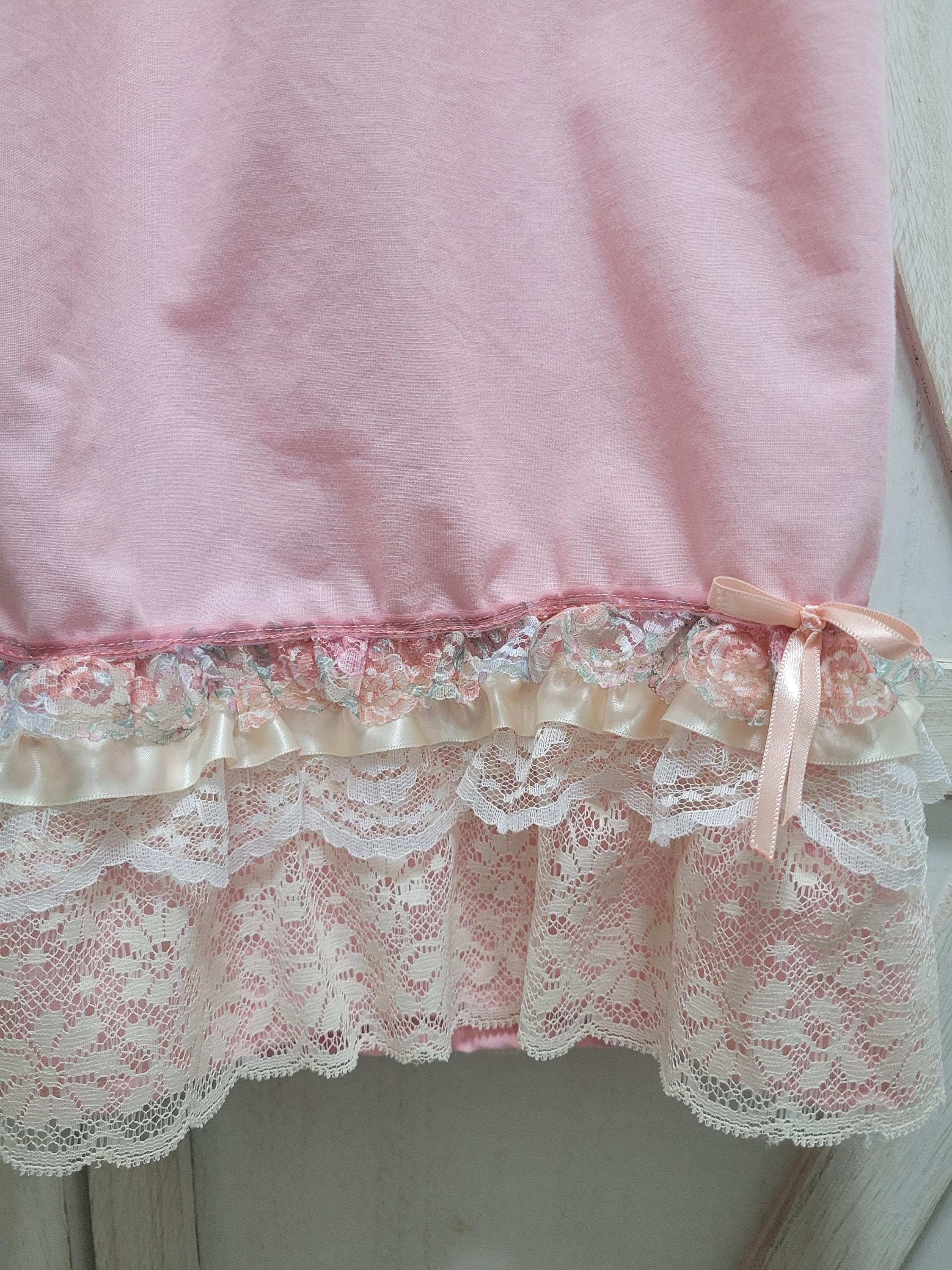 Size L Pink Cotton and Lace Bloomers, Renaissance Faire Costume ...