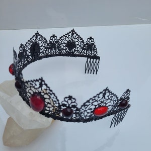 Morgaine Bad Blood Black Filigree Tiara, Evil Queen Vampire,tudor ...