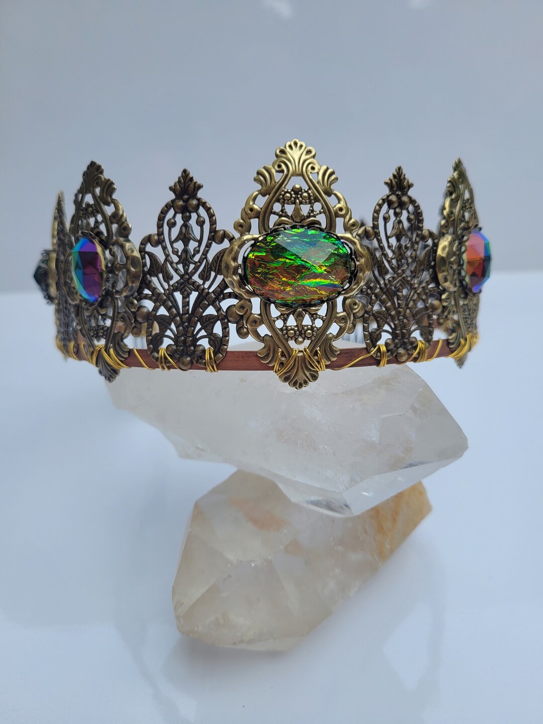Vitrial Tudor Crown Renaissance Tiara Circlet Diadem Circlet, Antique ...