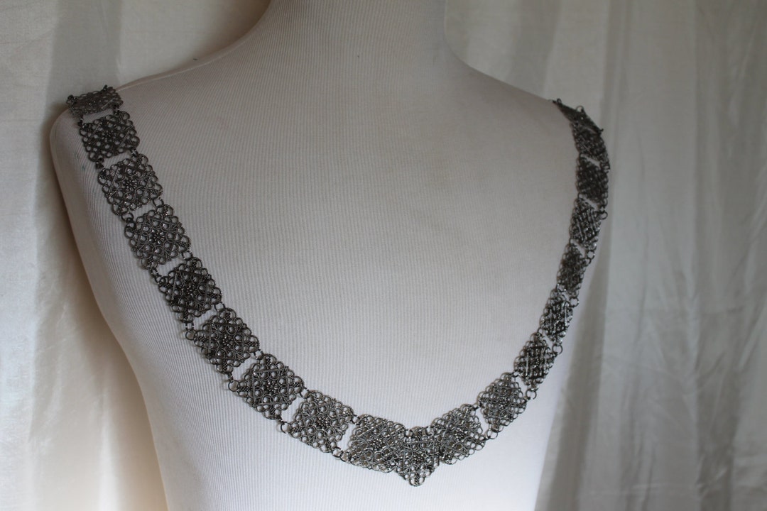 Gunmetal Tudor Chain of Office / Square Filigree Mens Collar of Office ...