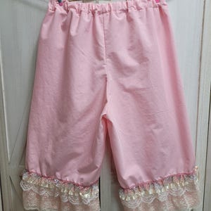 Size L Pink Cotton and Lace Bloomers, Renaissance Faire Costume ...