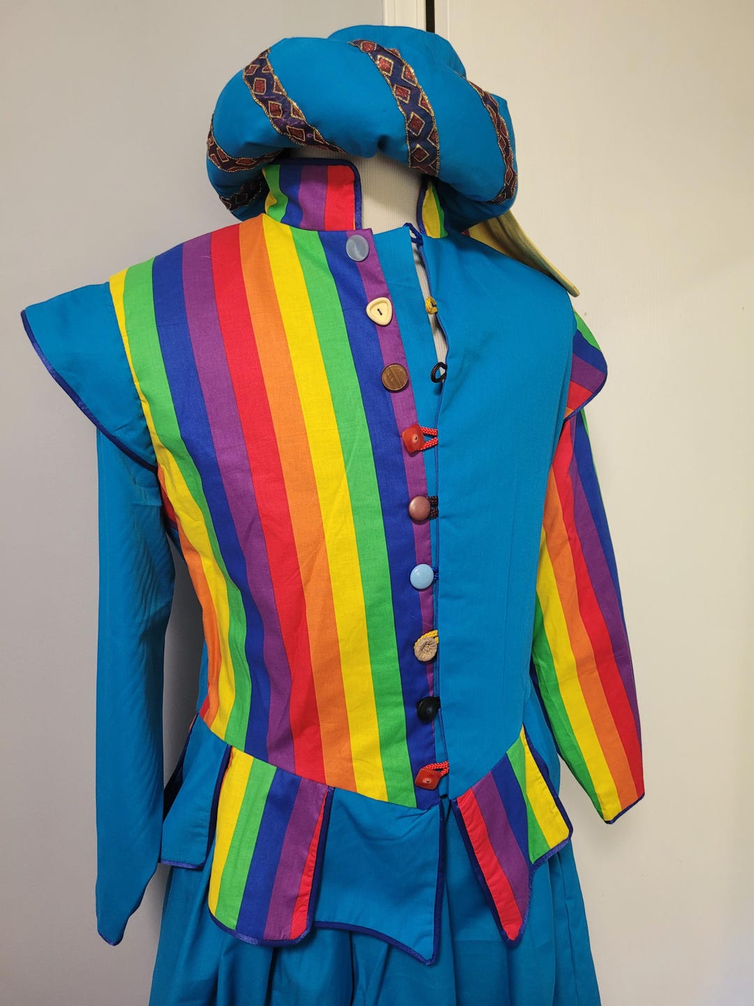 Chest 45" Rainbow Blue Tudor Doublet Set, the Tudors King Henry ...