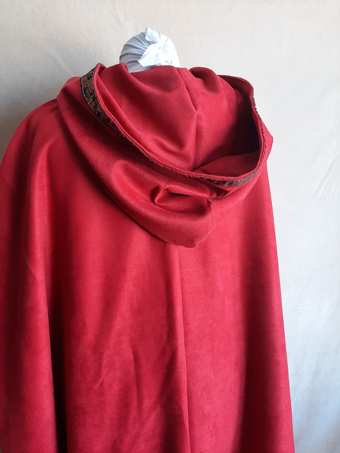 Red Elven Tudor Medieval Long Cape Woodland Elf Capelet - Etsy