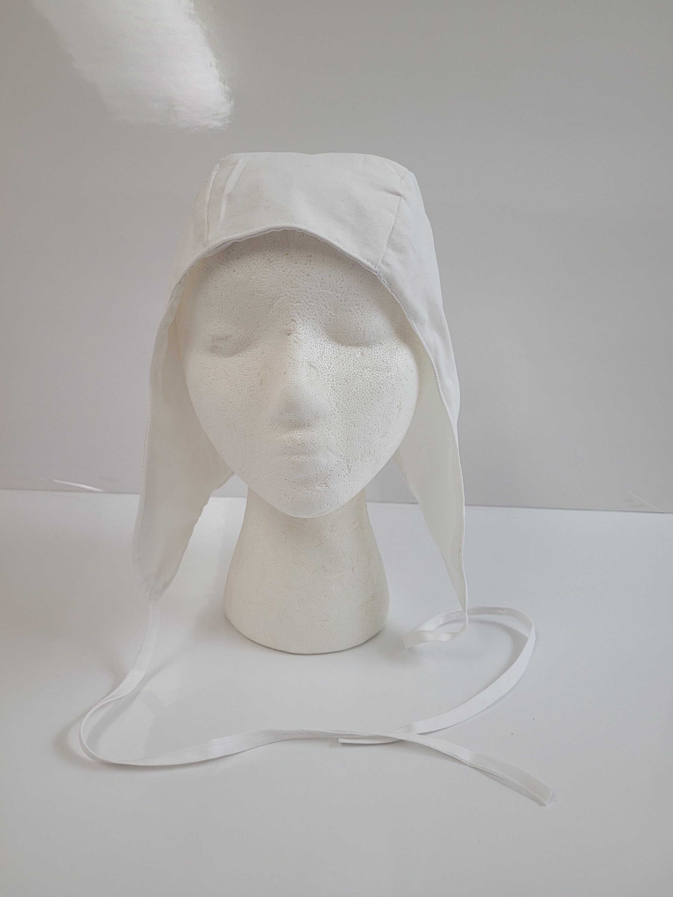 White Cotton Biggins Arming Cap, Renaissance Costume, Tudor Medieval ...