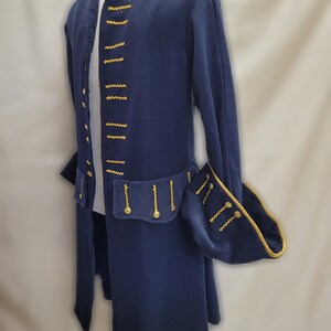 Chest 40" Navy Outlander Jacket Doublet, Black Sails Pirate Costume ...