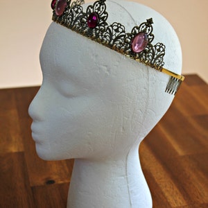 CUSTOM Renaissance Crown Tudor Tiara Medieval Crown Tiara Antique Gold ...