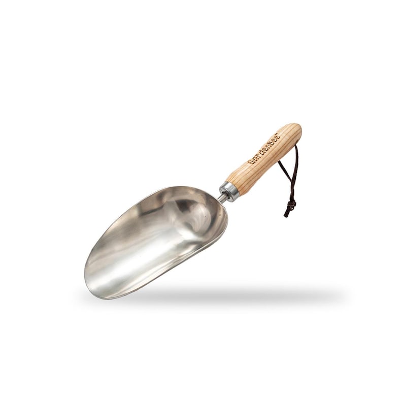 Stainless Steel Garden Scoop | Ergonomic Wood Handle - Etsy