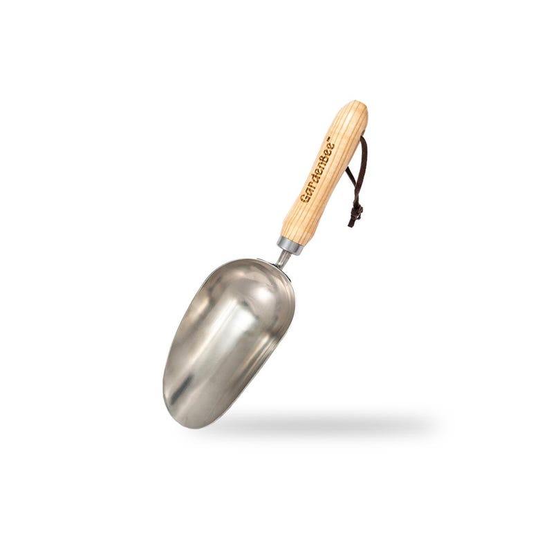 Stainless Steel Garden Scoop | Ergonomic Wood Handle - Etsy