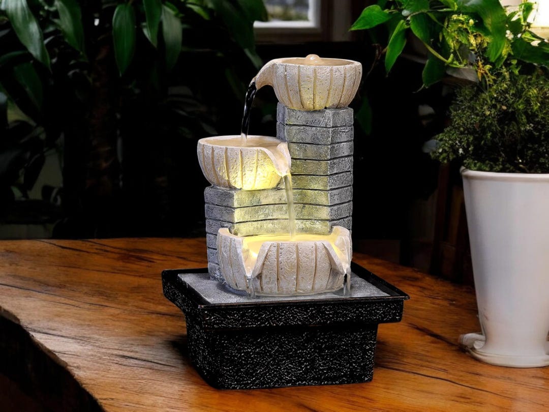 Tabletop Waterfall Fountain Indoor Water Feature - Etsy