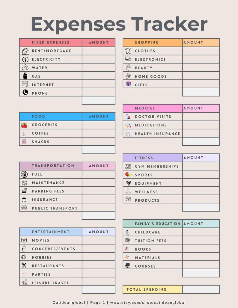All-in-one Budget Planner – Track Expenses, Savings & Goals - Etsy