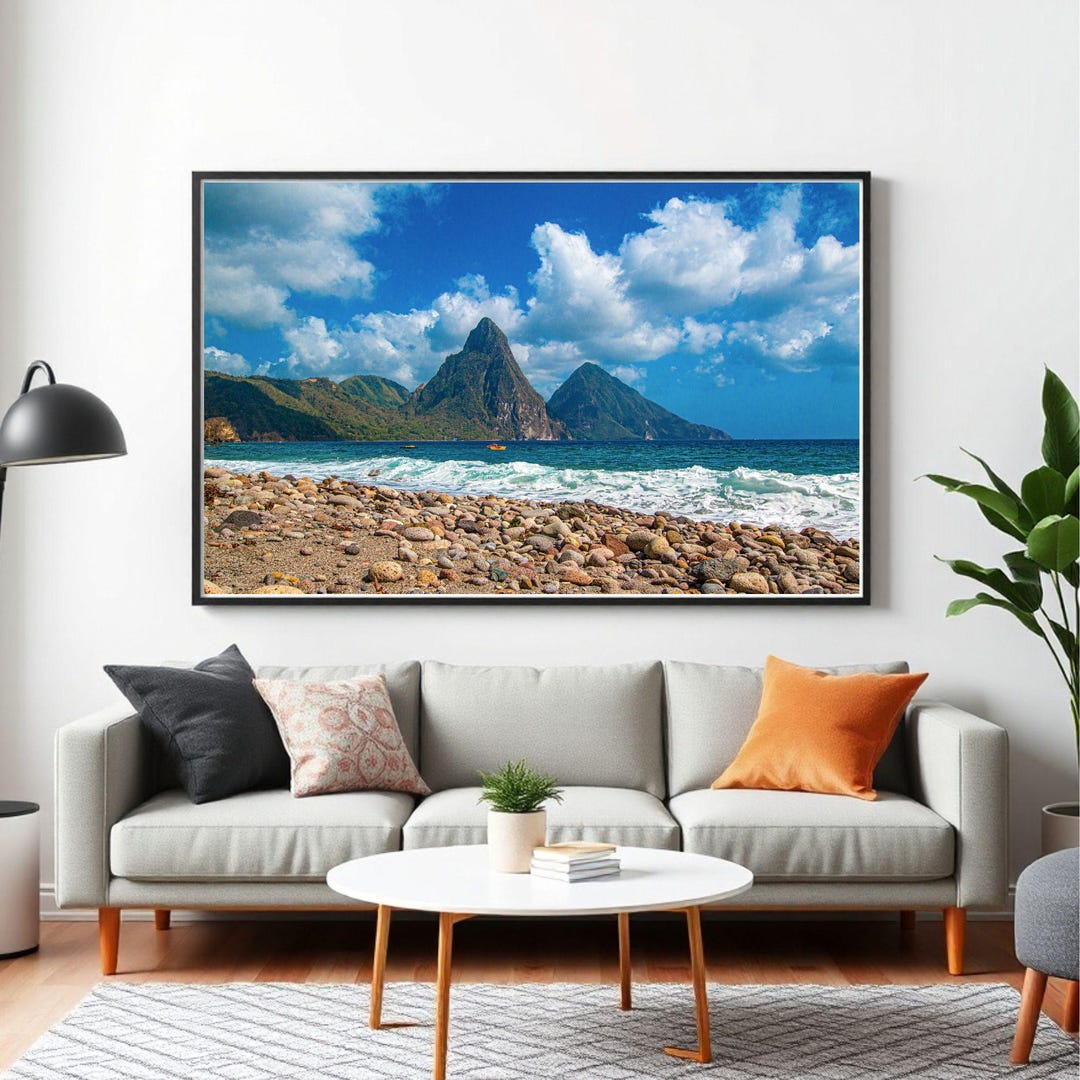 Majestic Pitons of St. Lucia: Iconic Peaks Overlooking the Caribbean ...