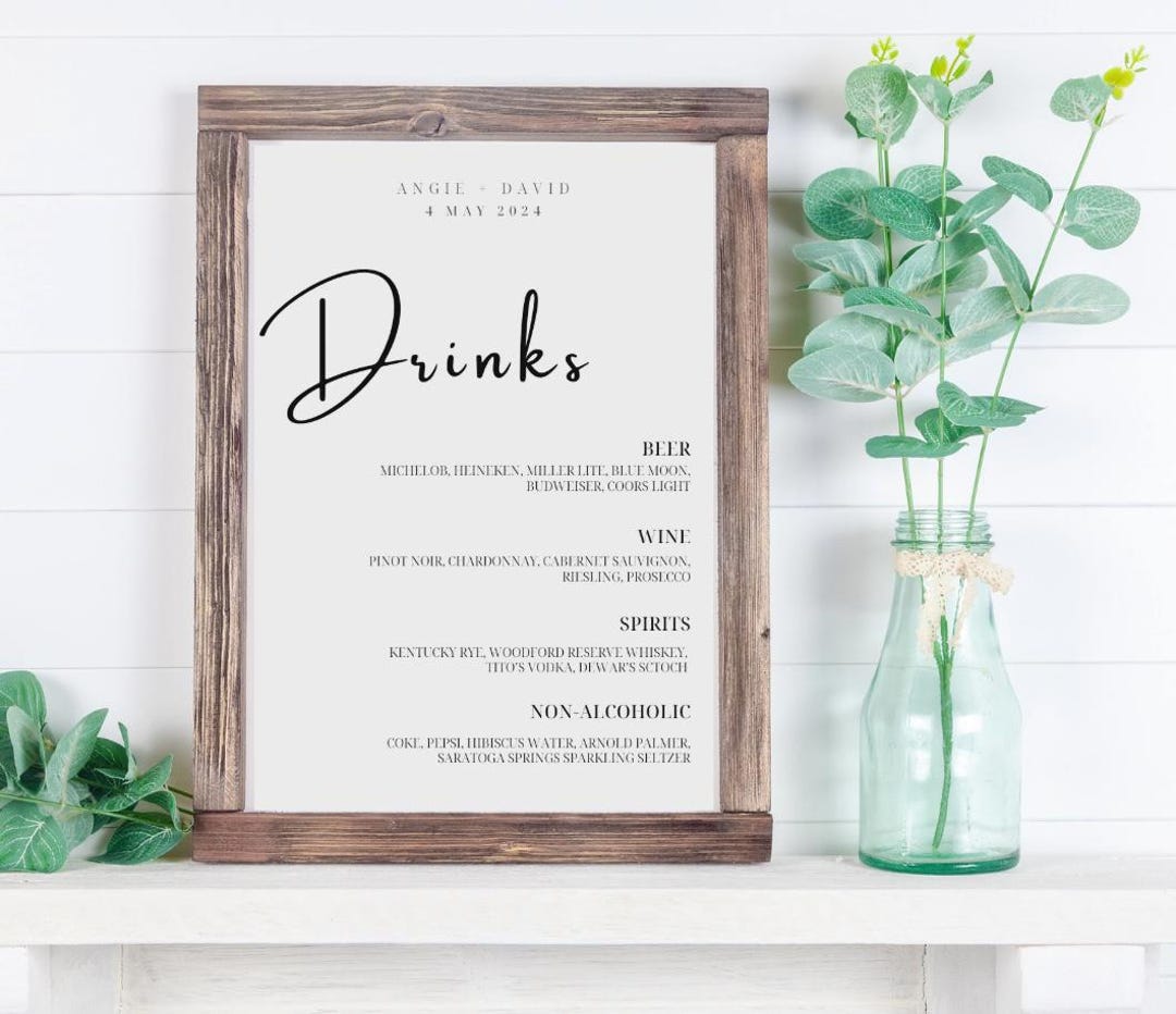 Editable Minimalist Cocktail Menu for Signature Drinks by ...