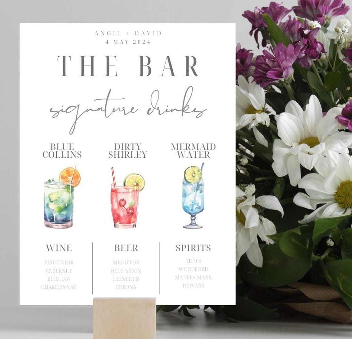 Editable Cocktail Menu for Signature Drinks by Sincerelylosardo ...