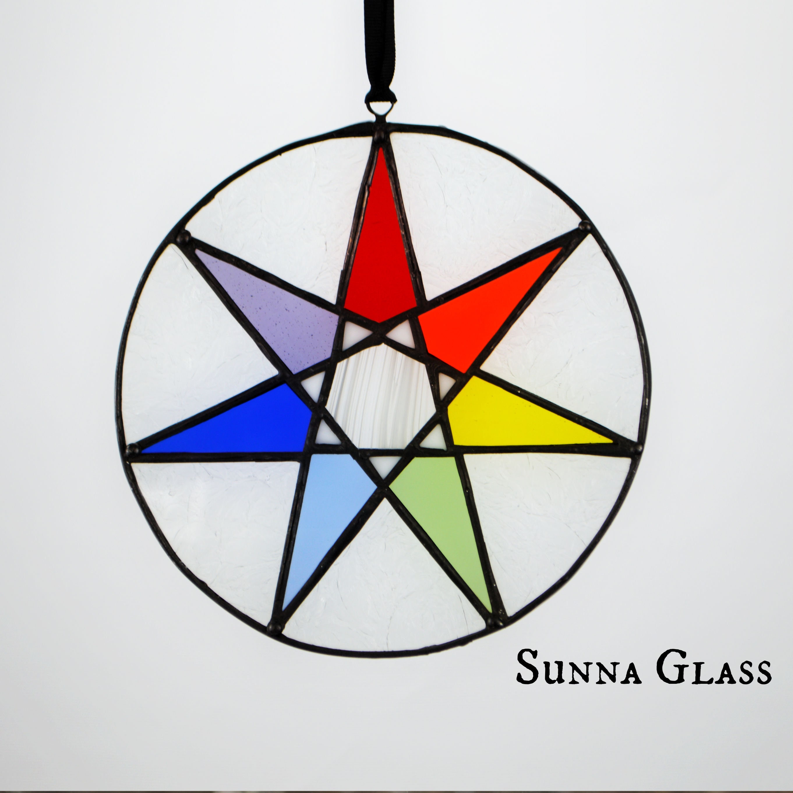 Seven Pointed Star Suncatcher Pattern, Downloadable PDF Stained Glass ...