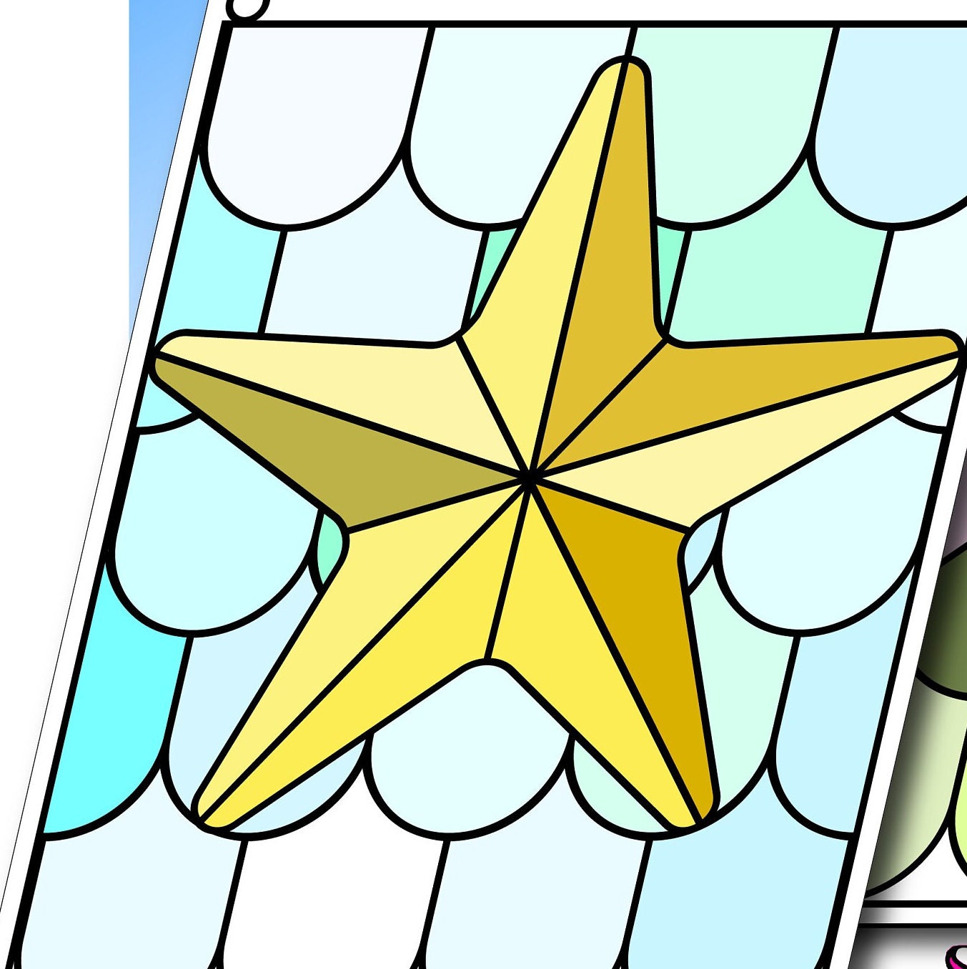 Starfish Suncatcher Pattern, Downloadable PDF Stained Seaside Pattern ...