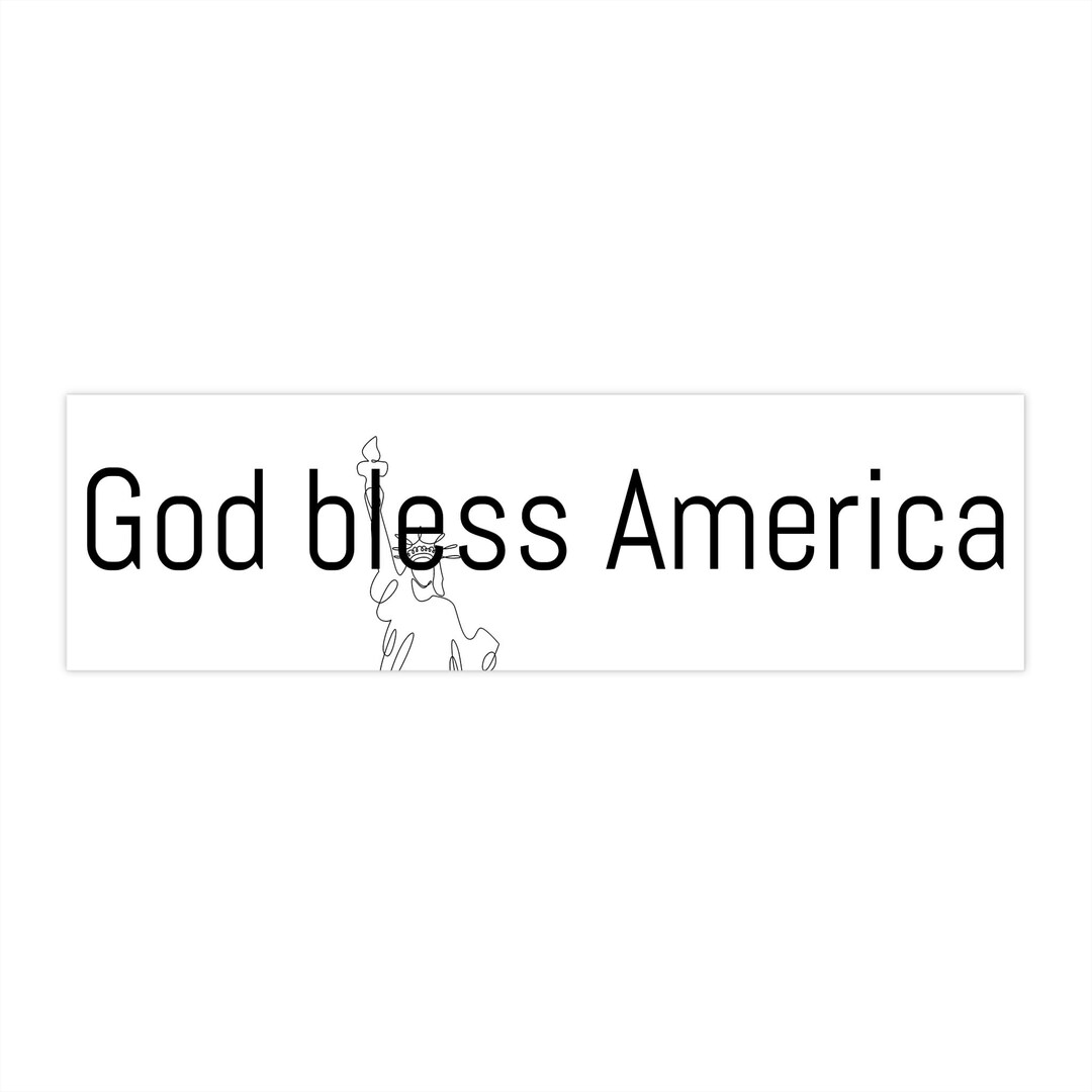 Patriotic Bumper Stickers - 'god Bless America' Vinyl Decal, Car ...