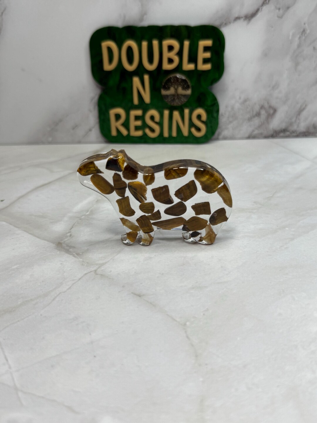 Tiger Eye Capybara Figure - Etsy