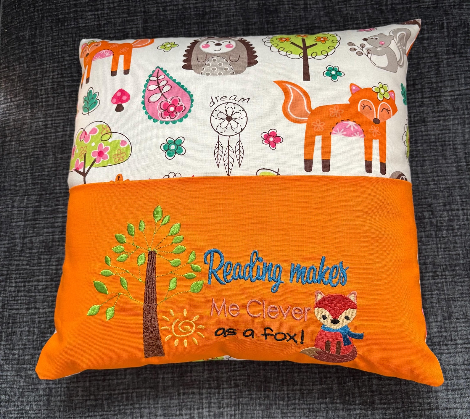 Pocket Reading Pillow With Bookmark - Etsy