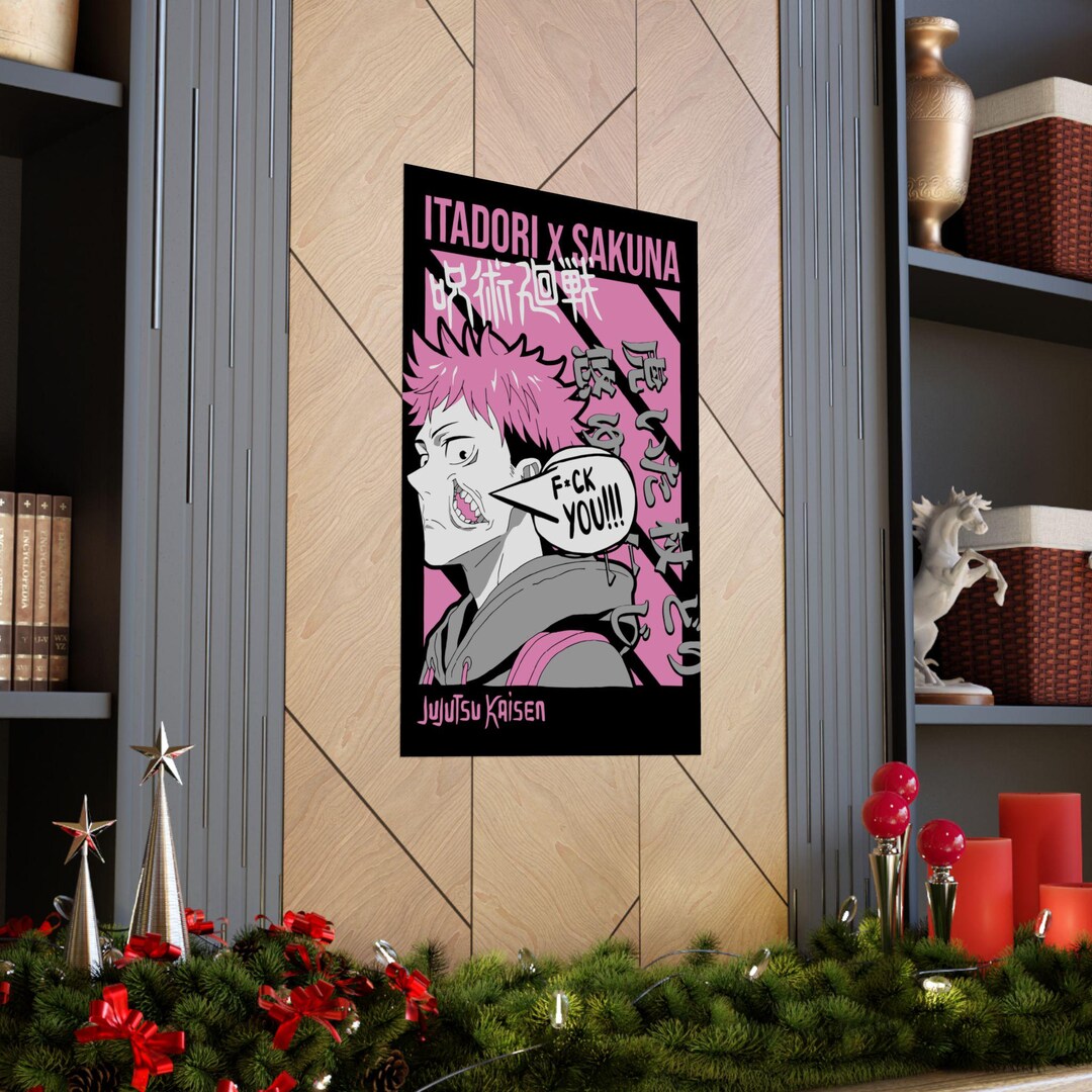 Anime Poster, Jujustu Kaisen, Yuji Itadori, X , Sakuna, Matte Vertical ...