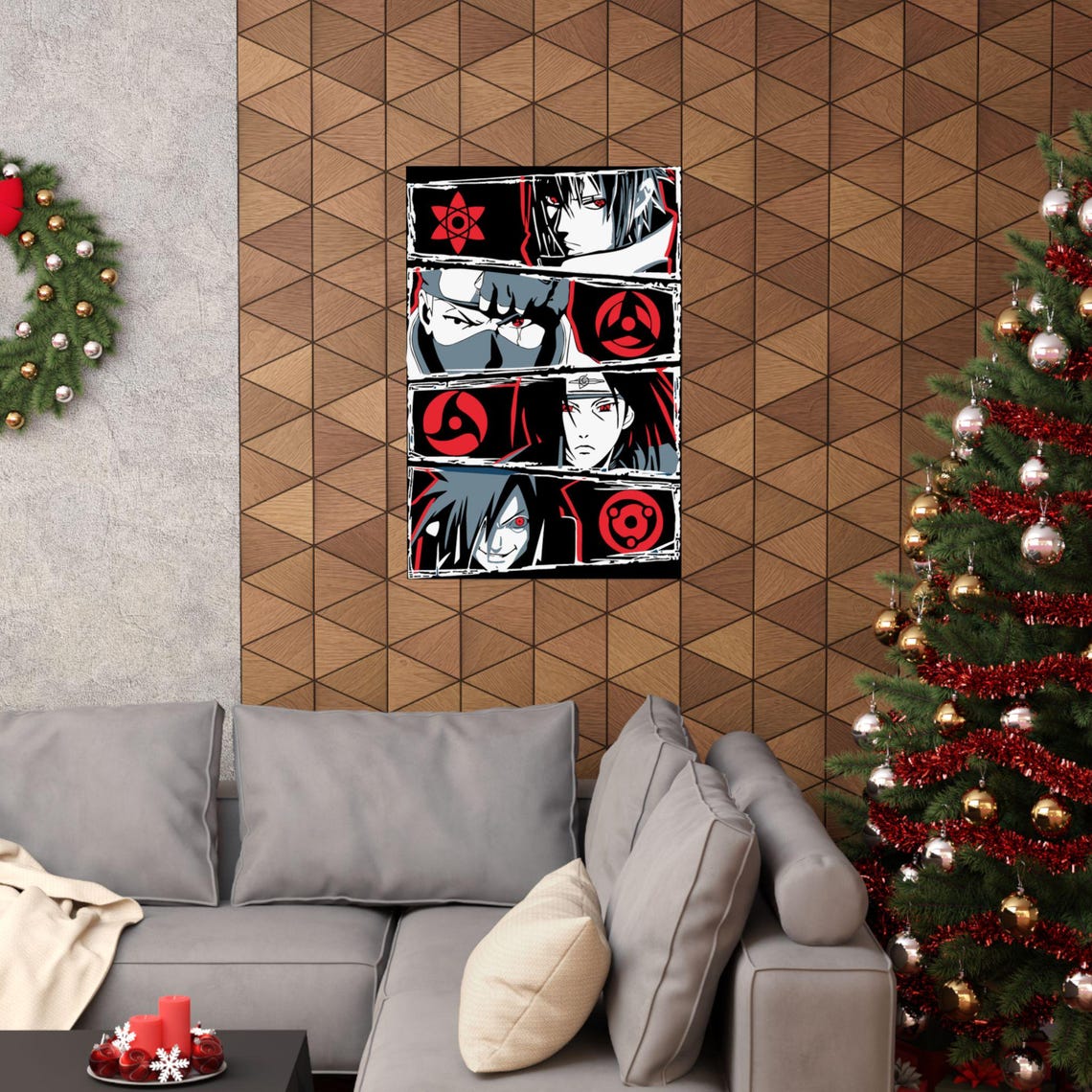 Anime Poster, Naruto Sharingan Wall Art, Japanese Anime Decor, Matte ...