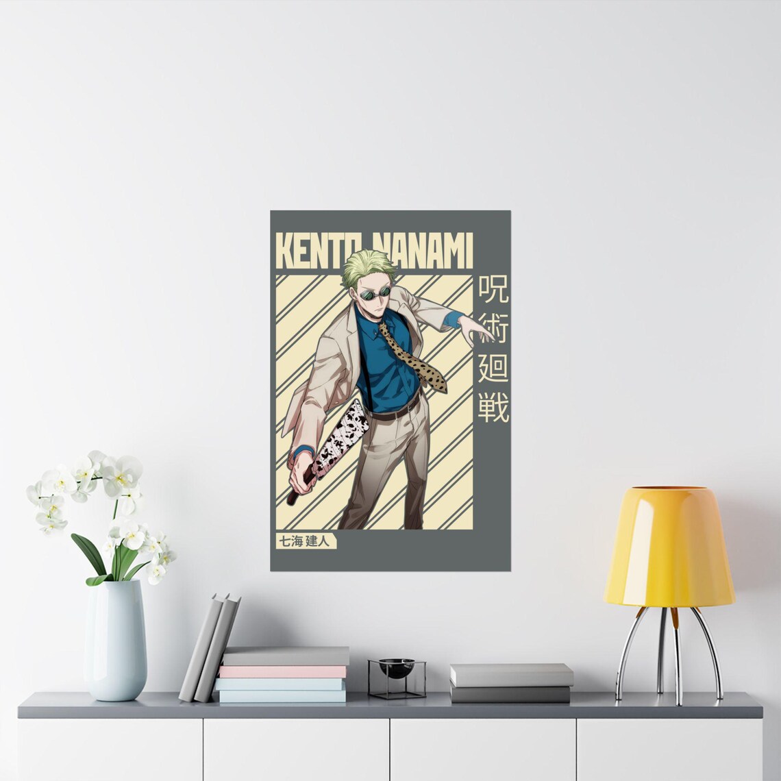 Kento Nanami Jujustu Kaisen Vertical Poster, Anime Wall Art Print, Home ...