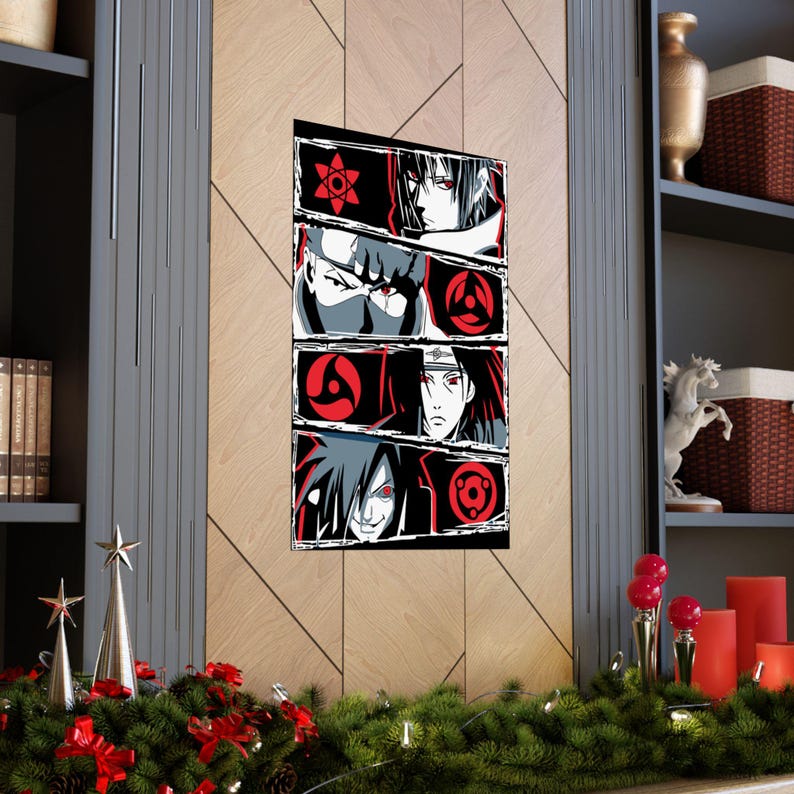 Anime Poster, Naruto Sharingan Wall Art, Japanese Anime Decor, Matte ...