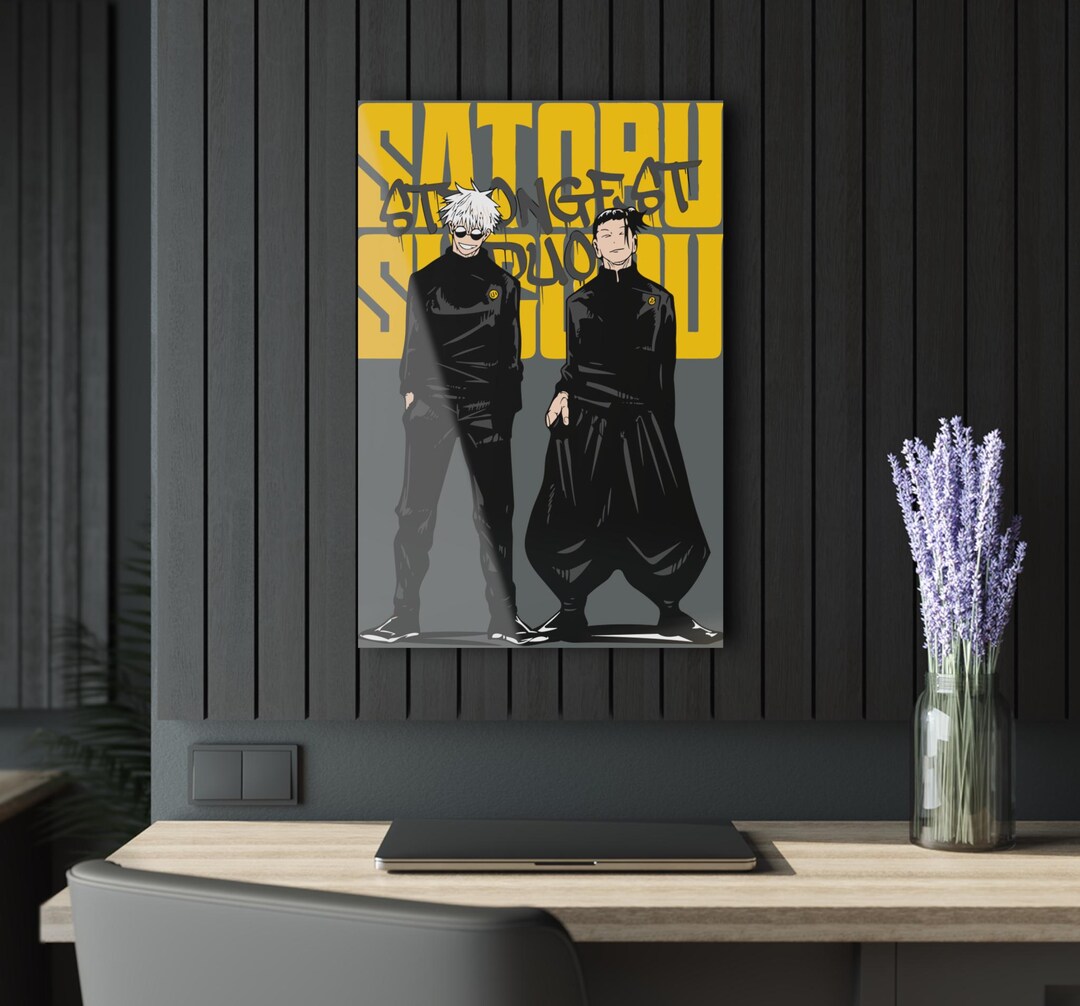 Acrylic Wall Art, Jujustu Kaisen Goju X Geto French Cleat Hanging Print ...