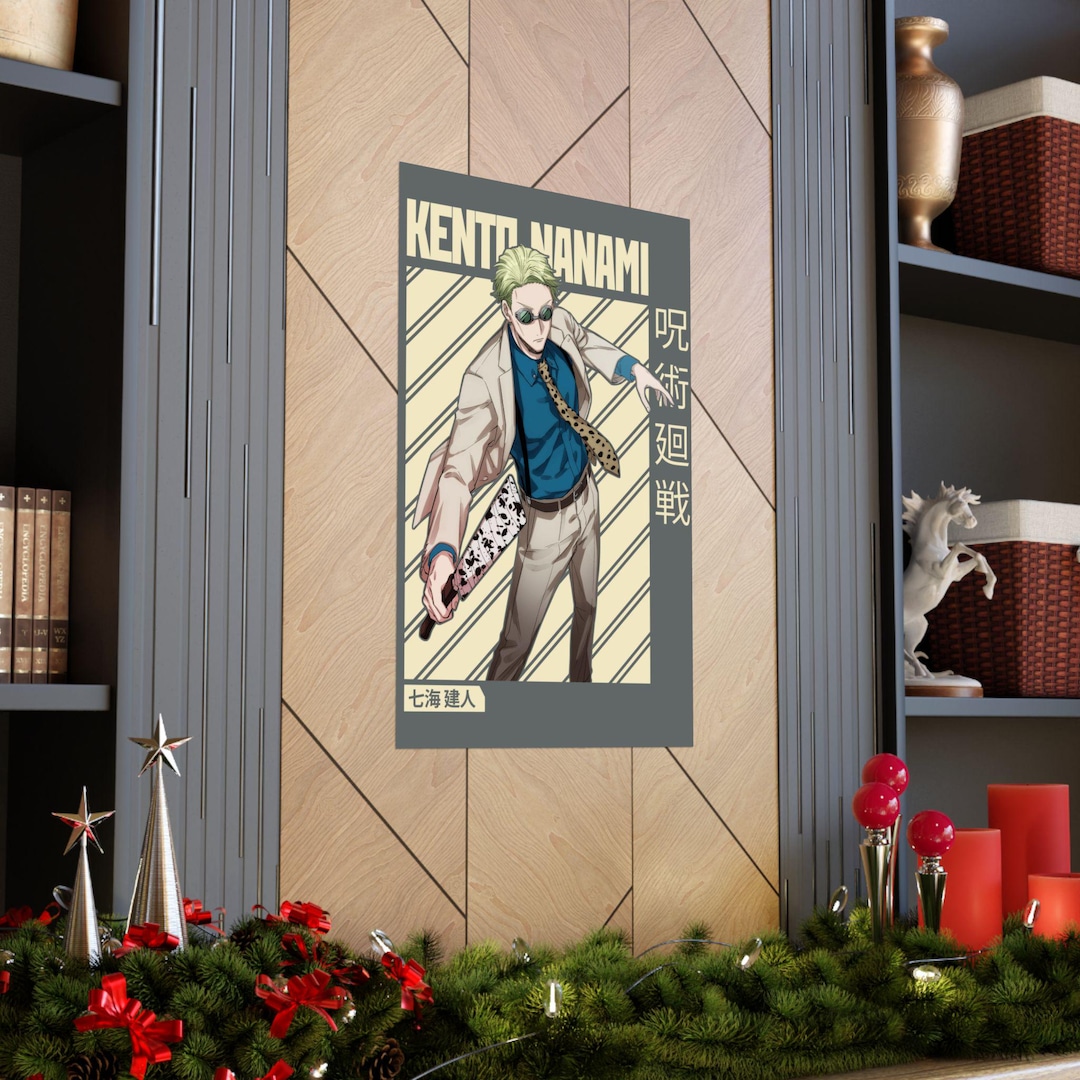 Kento Nanami Jujustu Kaisen Vertical Poster, Anime Wall Art Print, Home ...