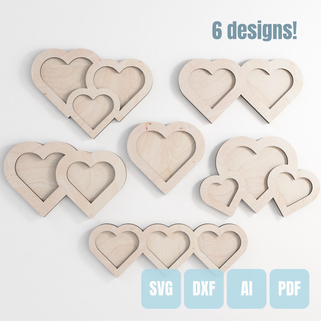 Laser Cut Heart Shape Picture Fridge Magnet Photo Frame Wedding Gifts ...