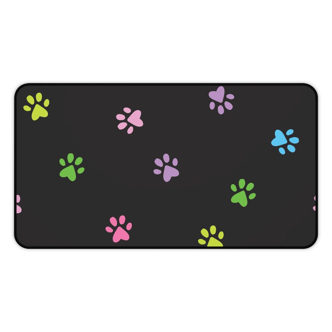 Paw Print Desk Mat - Etsy